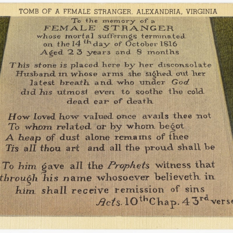 The Female Stranger of Alexandria | Boundary Stones